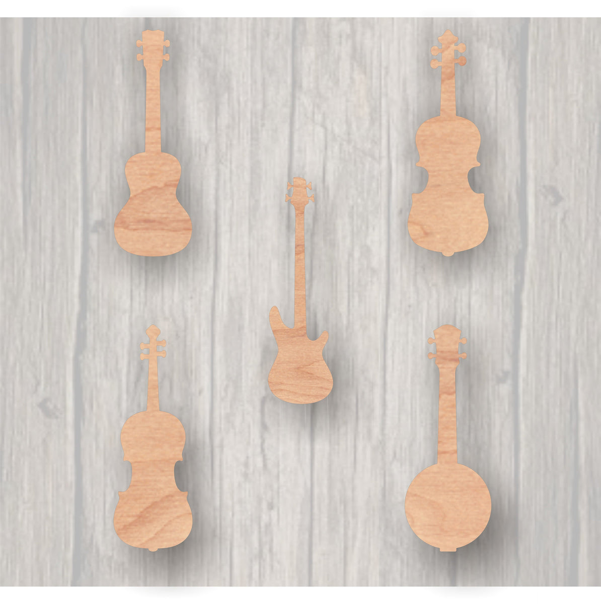 Music Instruments. Unfinished wood cutout. Wood cutout. Wood Sign. Doo ...