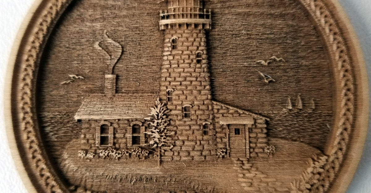 3D Wooden lighthouse Ornament Great Lakes Lighthouse Laser Engraved ...