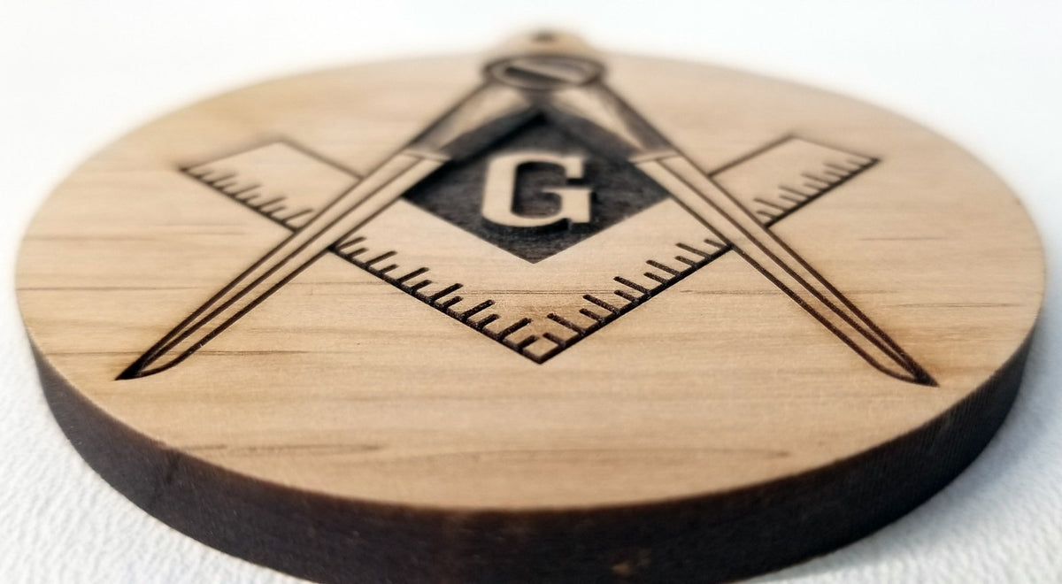 3D Wooden Ornament Masons symbol ornament mason ornament Mason's wood ...